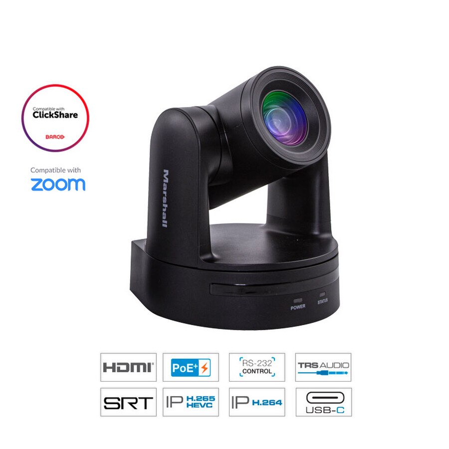 CV605-U3 (black) 5X PTZ Camera USB-C, HDMI and IP